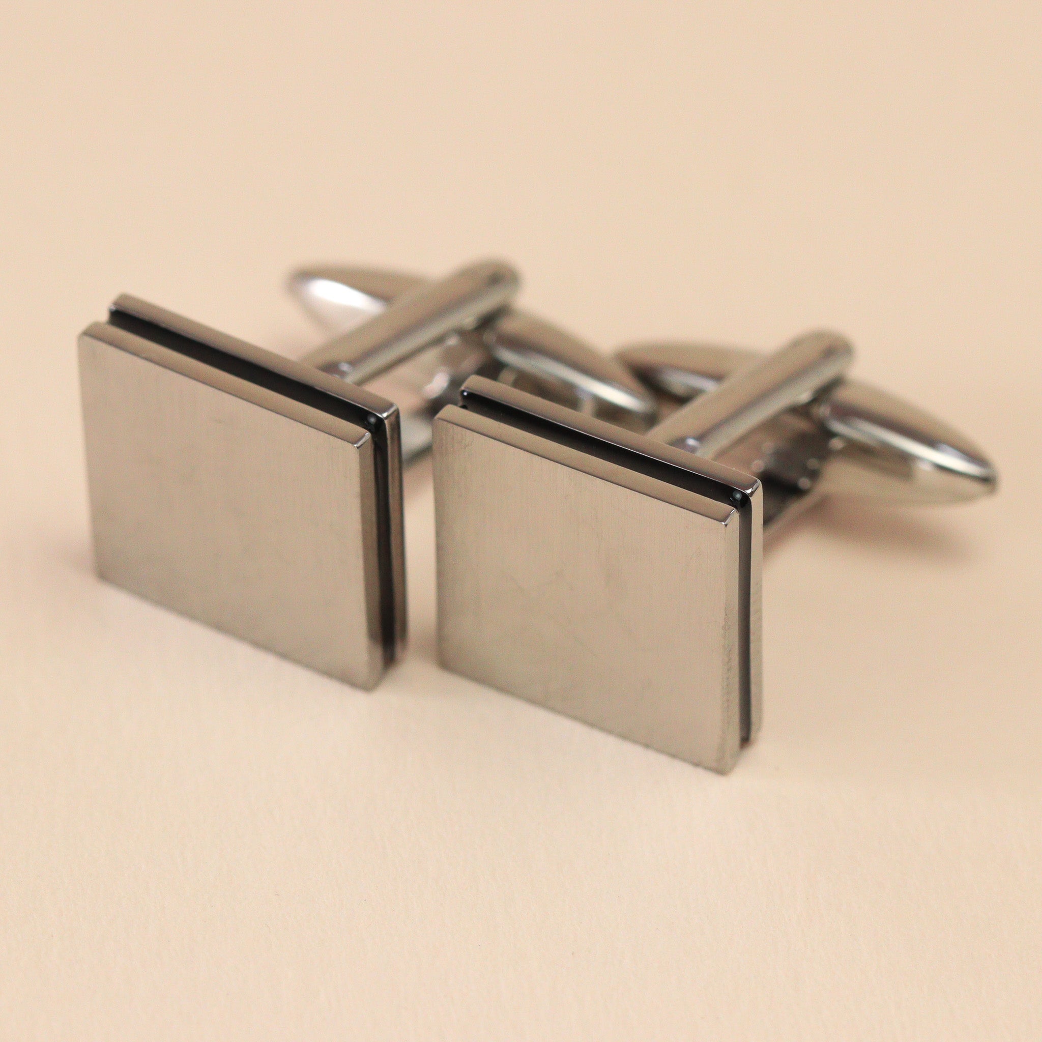Stainless Steel Brushed Square Cufflinks | Flinn & Steel – Flinn And Steel