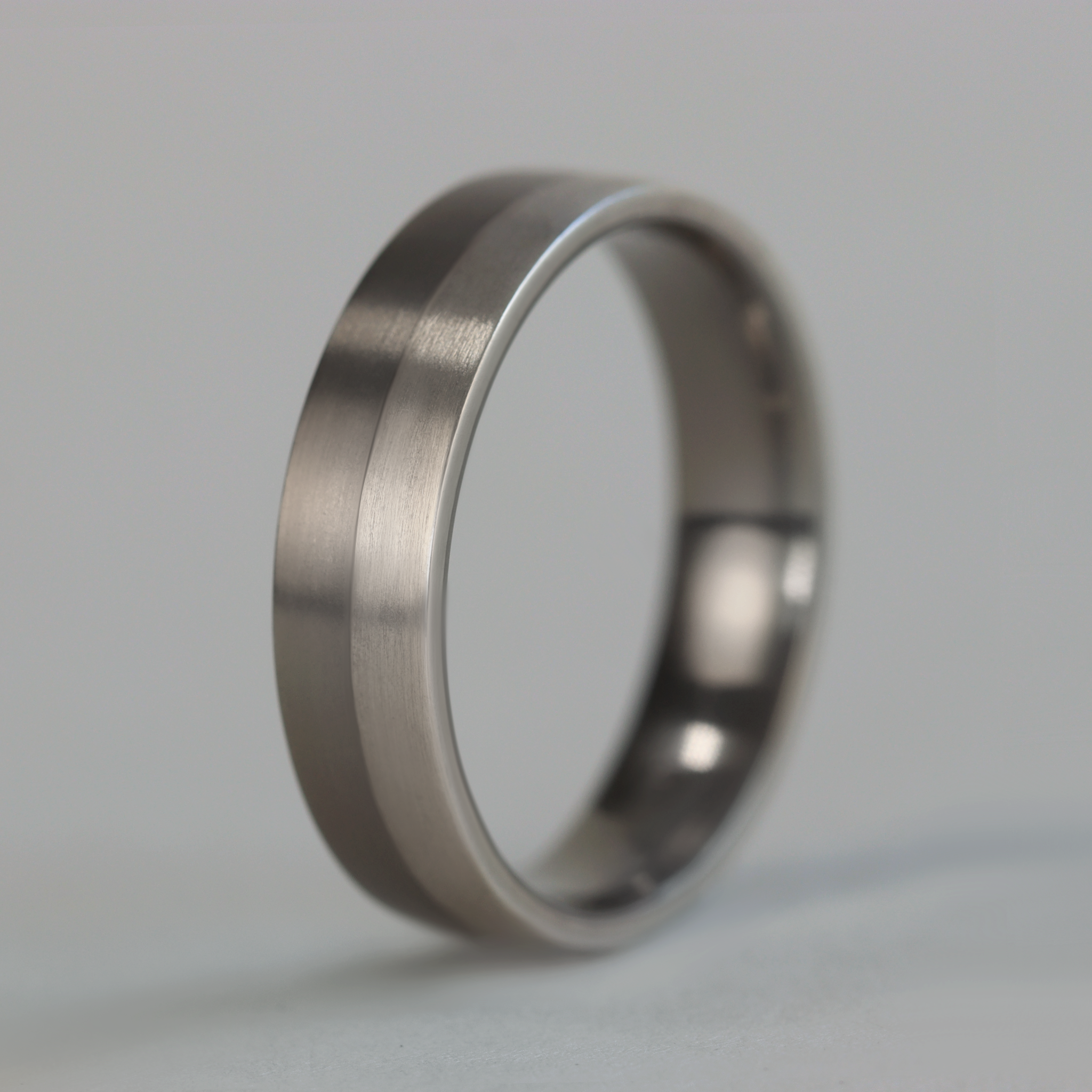 Titanium and Silver Edge Wedding Ring | Flinn & Steel – Flinn And Steel