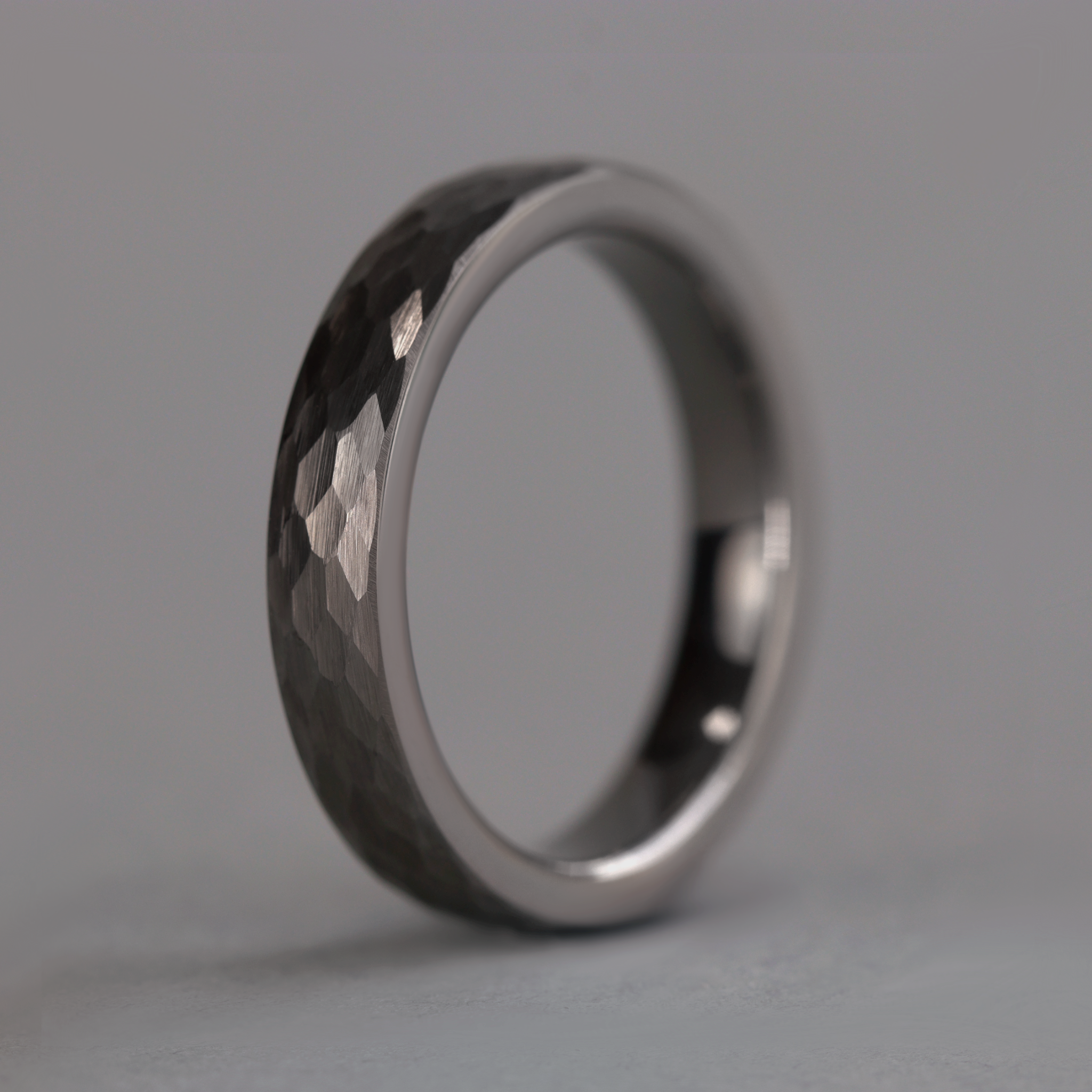 Limited Edition - Super Titanium Hammered Effect Wedding Ring - The Ri ...